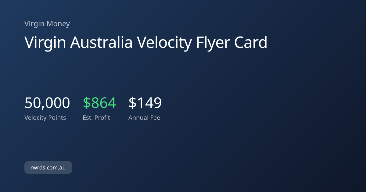 Virgin Australia Velocity Flyer Card for Gift Cards | RWRDS